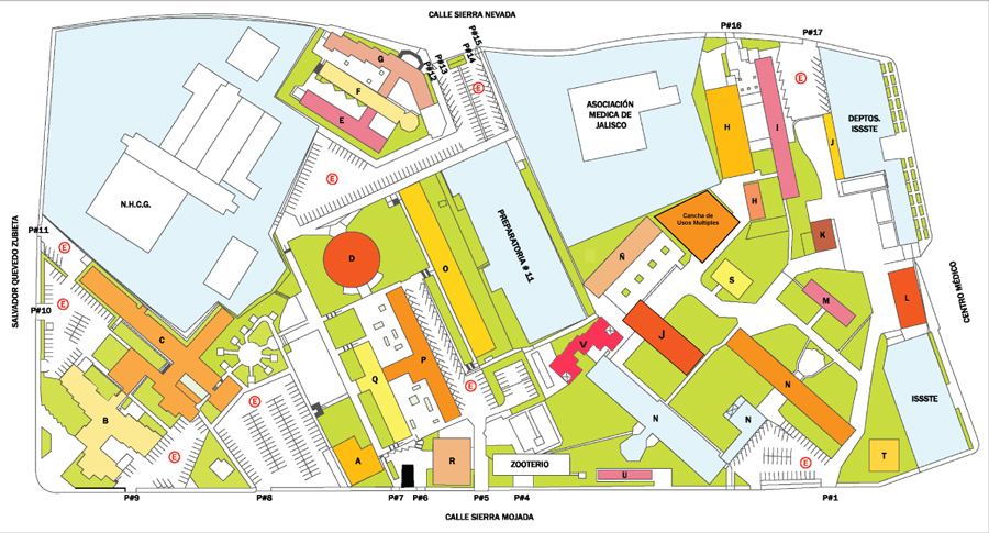 Mapa del CUCS | Centro Universitario de Ciencias de la Salud