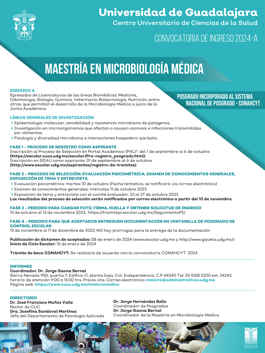 Maestría en Microbiología Médica | Centro Universitario de Ciencias de ...